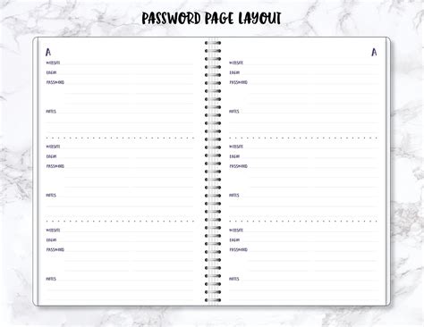 Password Book Etsy