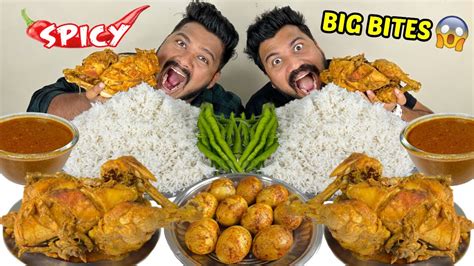 Asmr Spicy 2 Whole Chicken Curryegg Currybasmati Ricegreen Chilli