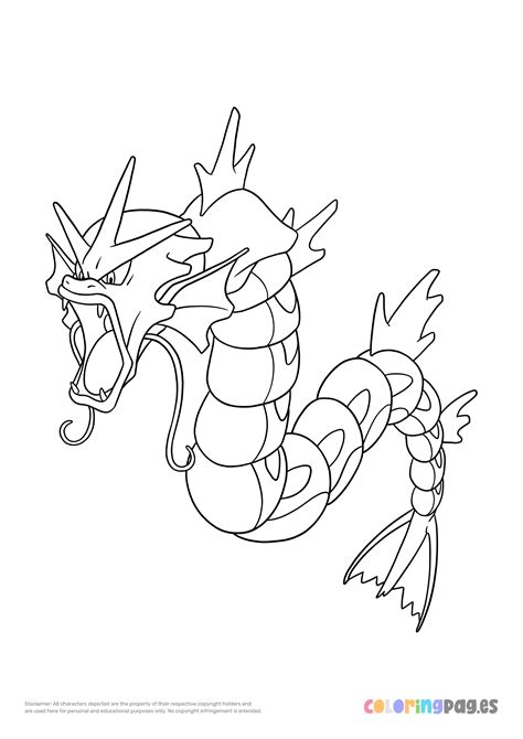 Pokémon Gyarados Coloring Page