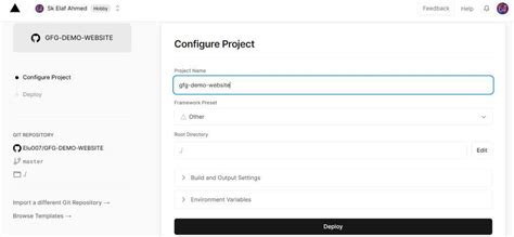 How To Host Html Css And Javascript Website On Vercel Geeksforgeeks