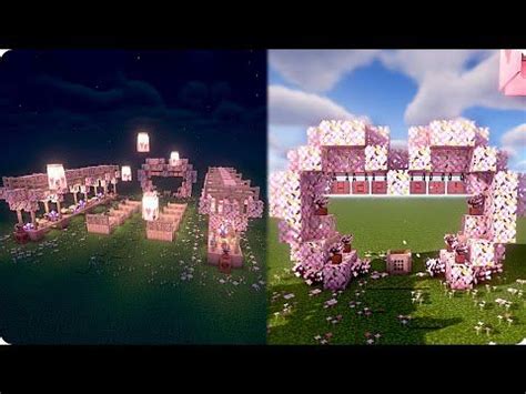 How To Build A Cherry Blossoms Outdoor Wedding Minecraft Tutorial Youtube Minecraft