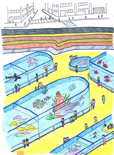 地下にある水族館 Akisen さんのイラスト ニコニコ静画 イラスト