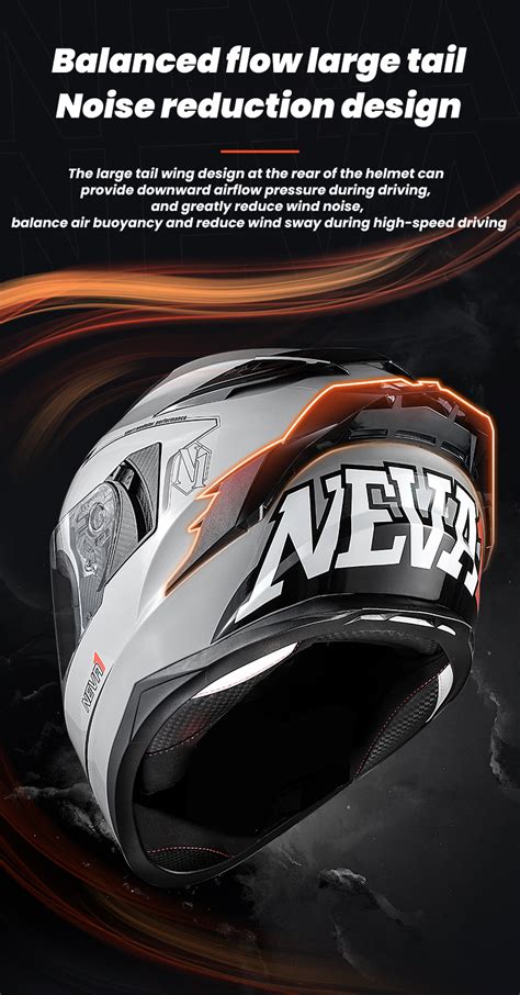 NEVA Dual Lens Full Face Helmet Motorcycle DOT Approved With ICC