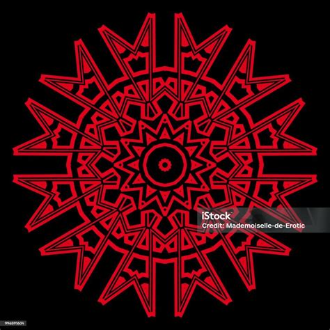 Motif Floral Avec Maindessin Mandala Illustration Super Vecteur Pour
