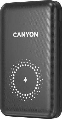 Павербанк Canyon 10000 mAh, PB-1001, Black, беспроводная магнитная ...