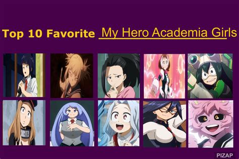 Top 10 My Hero Academia Girls By Eddsworldfangirl97 On Deviantart