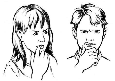 Niños Pensando Dibujos Para Colorear Caricatura 20
