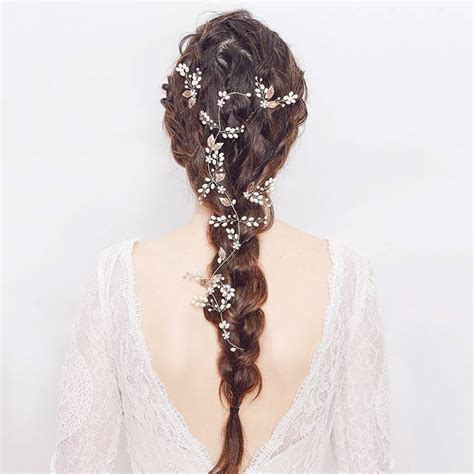 Pearl And Crystal Leaf Bridal Hair Pin Set Headdecor