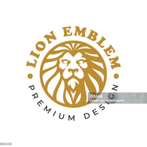 라이온 서클 엠블럼 로고 디자인 라이온 벡터 일러스트 레이 션 사자에 대한 스톡 벡터 아트 및 기타 이미지 사자 로고 사자자리 Istock