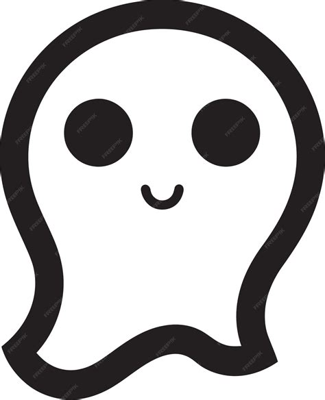 Premium Vector Shadowy Sweetness Black Vector Ghost Ghastly Grace Cute Ghost Vector Icon