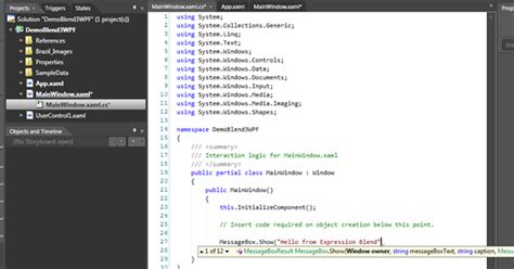 Thomas Lebrun Blend Xaml And Code Intellisense In Expression Blend 3