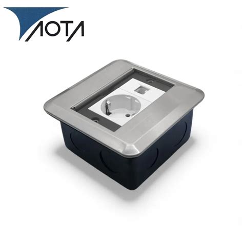 Premium Heavy Duty Gold Floor Outlet With Cover With Flush Mount Power