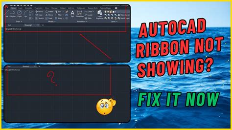 Autocad Ribbon Not Showing Quick Fix Youtube