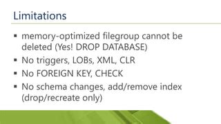 SQL Server In Memory OLTP Migration Overview PPT