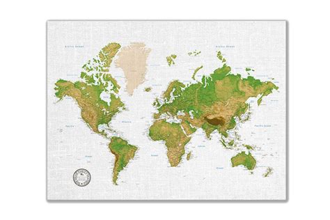 Custom Push Pin Travel Maps World And Usa With 1000 Pins Modern Map Art