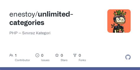 Github Enestoy Unlimited Categories Php S N Rs Z Kategori