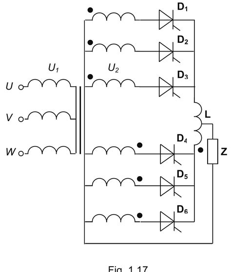 In Fig 1 17 The Three Phase Six Diode Rectifier Is Shown