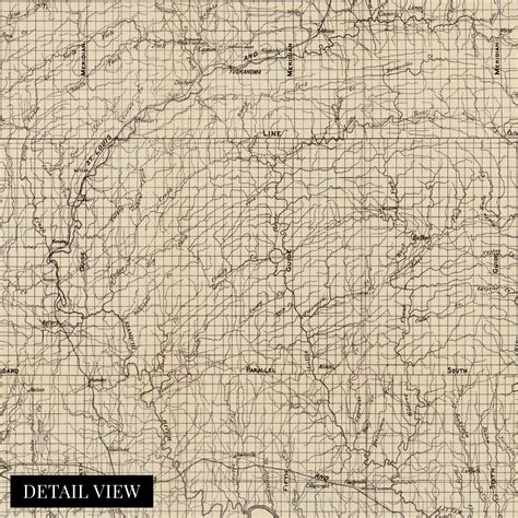 1900 Choctaw Nation Indian Territory Oklahoma Map Canvas Wall Art