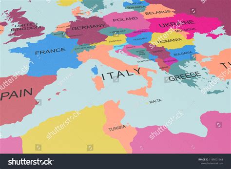 Italy Map In Europe With Cities And Towns