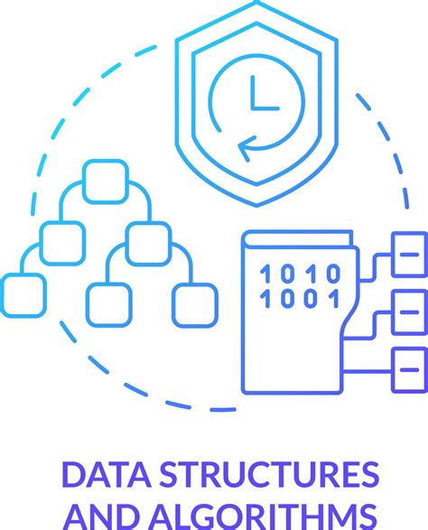 Data Structures And Algorithms Blue Gradient Concept Icon Problem