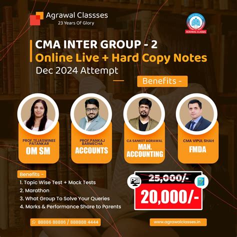 Best Cma Intermediate Classes In India Agrawal Classes