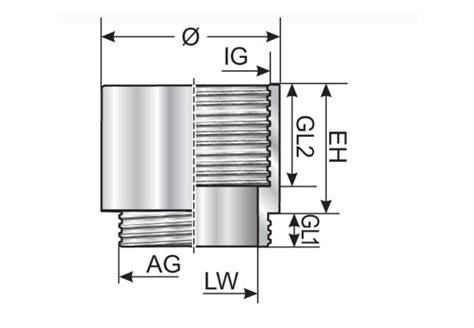Murrplastik - EG M50/Pg48 Metal Extension- 83726824 (MOQ 50 pcs ...