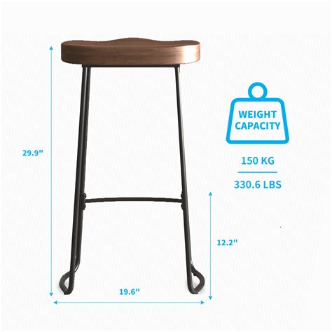 Mjkone Bar Stools 30 Inch Counter Height Bar Stools Set Of 2 Solid