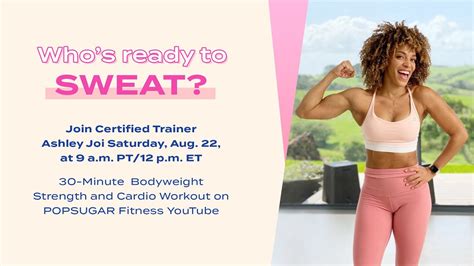 Live Minute Bodyweight Strength And Cardio Workout With Ashley Joi Youtube