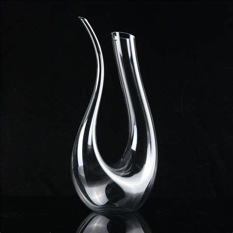 1200ml Luxurious Crystal Glass U Shaped Horn Wine Decanter Wine Pourer