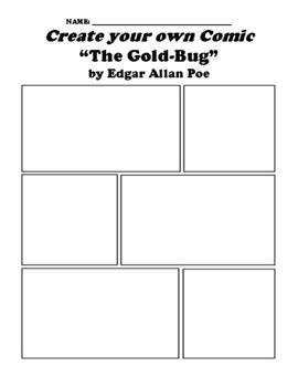 The Gold Bug By Edgar Allan Poe Comic Worksheet By Northeast Education