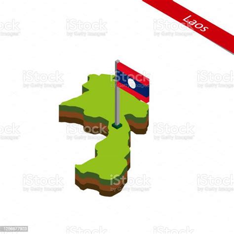 老撾等軸測地圖和標誌向量插圖向量圖形及更多信息圖形圖片 信息圖形 地圖 寮國 Istock