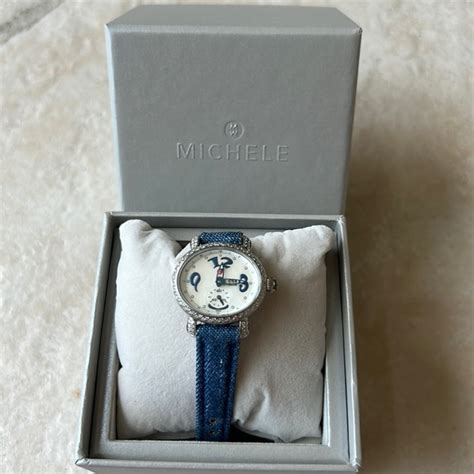 Michele Accessories Michele Mini Csx Blue Diamond Chronograph