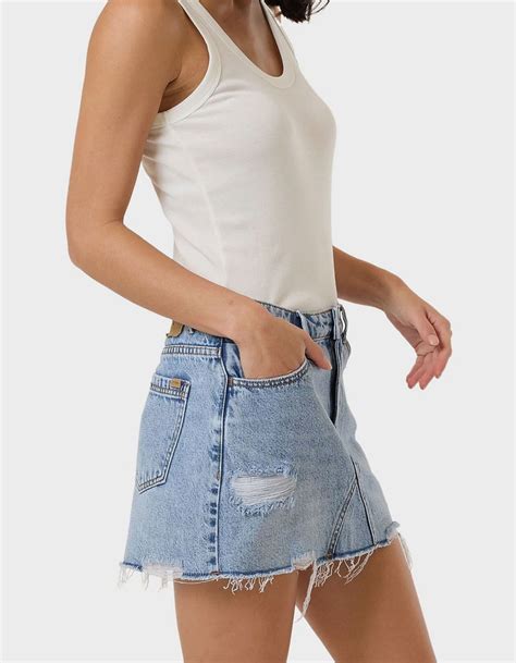 Thrills Candy Womens Denim Mini Skirt Denim 25 Tillys