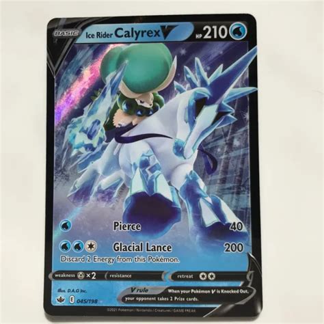 Ice Rider Calyrex V 045198 Chilling Reign Pokemon Card Ultra Rare Nm