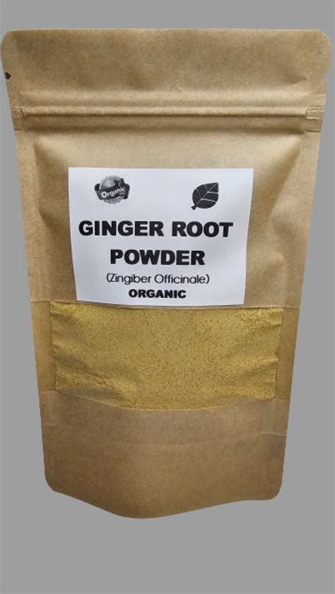 Organic Ginger Root Powder Zingiber Officinale Dried Herbs Etsy