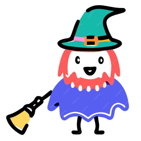 Premium Vector A Cute And Relatable Design Featuring A Witchs Broom