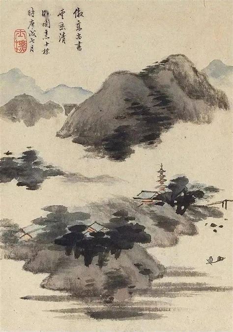 查士标山水册满纸逸气