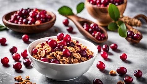 Cranberry Granola Premium Ai Generated Image