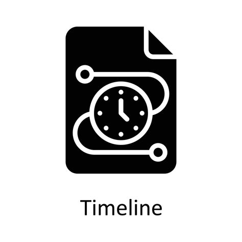 Timeline Vector Solid Icon Design Illustration Time Management Symbol On White Background Eps