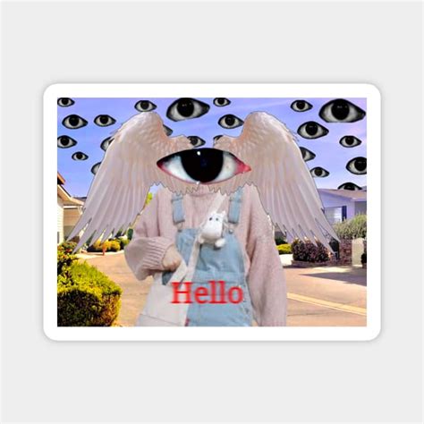 Hello Dreamcore Weirdcore Eyes Wallpaper Design Weirdcore Magnet