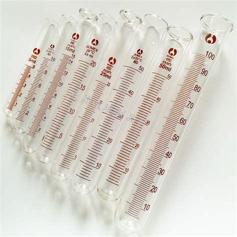 圆底玻璃刻度试管 51015202550100ml容量带刻度实验试管 阿里巴巴