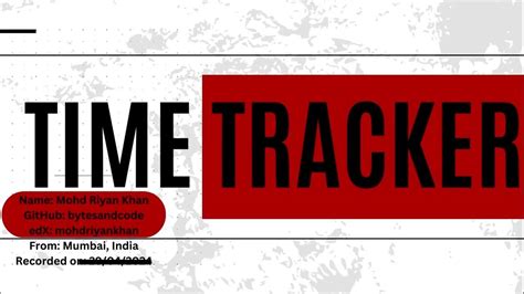 Timetracker Application In Python Flask Youtube