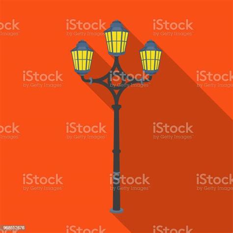 Lampadaires En Style Rétro Lampadaire Simple Icône Dans Plat Style