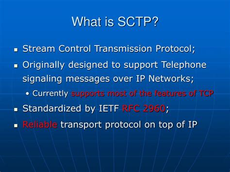 Ppt Sctp A New Networking Protocol For Super Computing Powerpoint