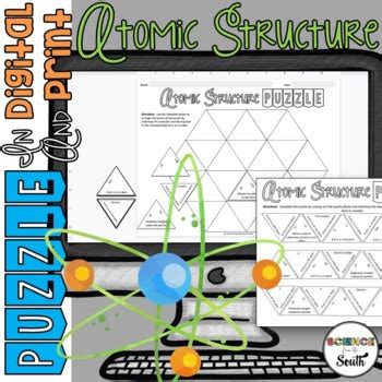Atomic Structure Puzzle For Review Or Assessment By Science From The South