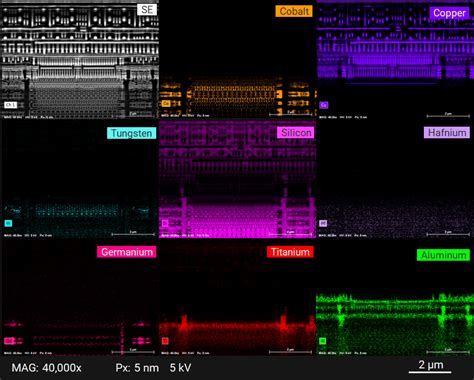 Sem Eds Analysis Of Interconnecting Layers Of A Bulk 7 Nm Process