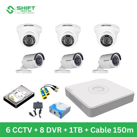 Hikvision 6 Unit 1080p Night Vision Security Camera Package Price