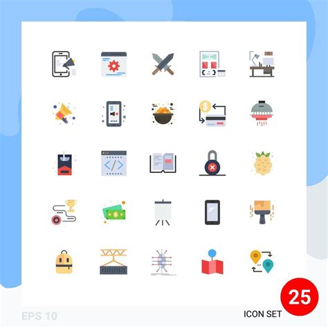 User Interface Pack Of 25 Basic Flat Colors Of Table Development