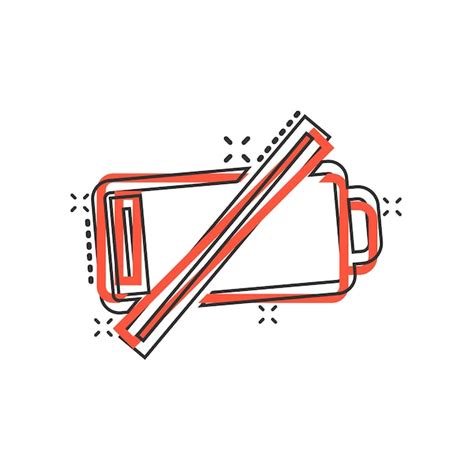 Icône De Charge De Batterie Dans Le Style Comique Niveau De Puissance