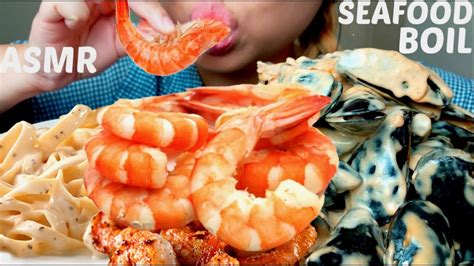 Asmr Seafood Boil Mukbang No Talking Shrimp Crab Mussels Corn Hot Sex